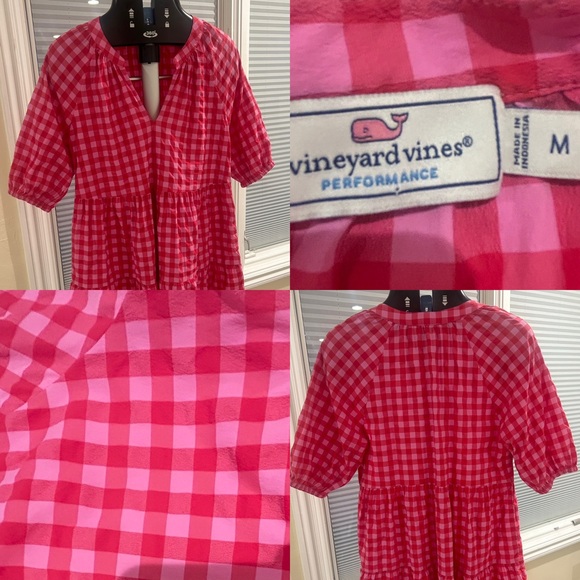 Vineyard Vines | Dresses | Vineyard Vines Red Gingham Midi Dress | Poshmark